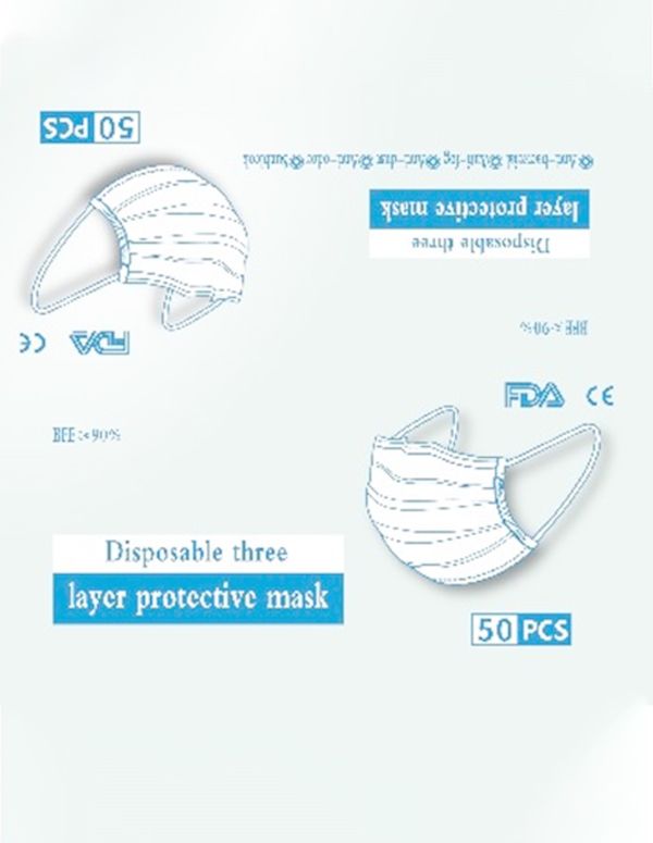 3 Ply Disposable Face Mask - 10 Pack - 106100-05839 | Lover's Lane