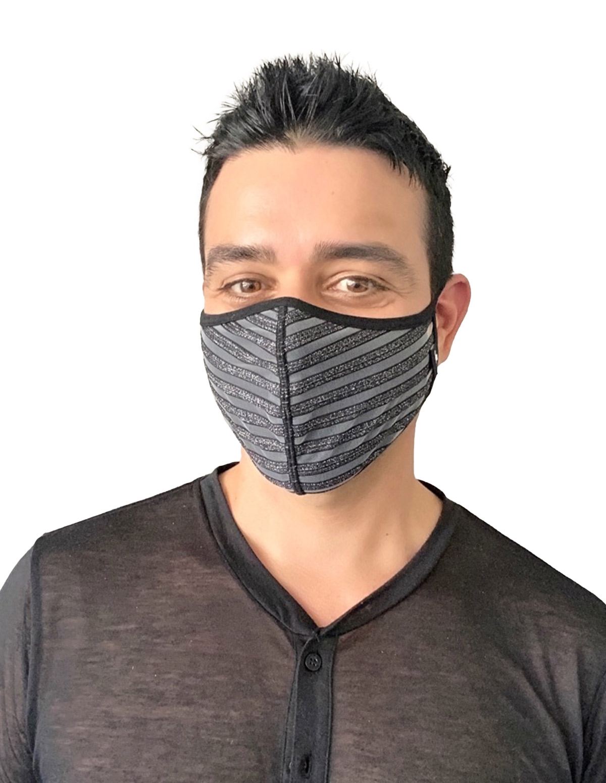 Glitter Sheer Stripe Face Mask - 8537-05024 | Lover's Lane