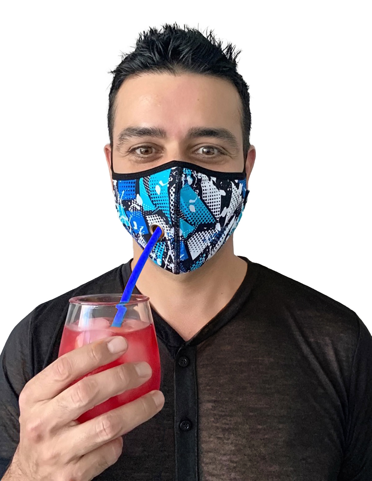 Safer Outdoor Dining Shockwave Face Mask - 8522-05024 | Lover's Lane