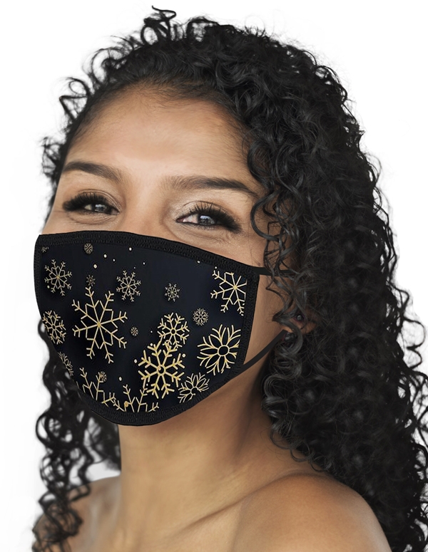 Snowflakes Fabric Face Mask - MSK-688-04150 | Lover's Lane
