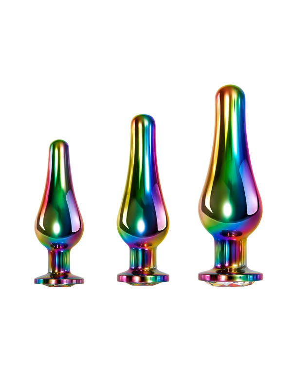 Rainbow Metal Plug Set - EN-BP-8539-2-03146 | Lover's Lane