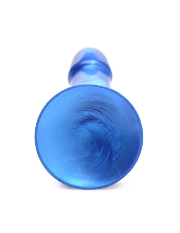 G-Tastic 7In Blue Metallic Silicone Dildo - AG862-BLUE-03151 | Lover's Lane