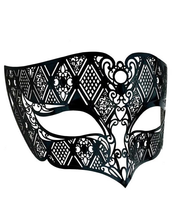 Laser-Cut Metal Mask - M7156BK-05952 | Lover's Lane